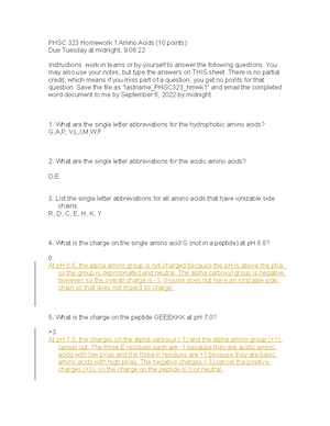 9 - Proteins and Protein Structure Worksheet - Name ...