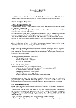 TM Framework - Lecture 2: TM FRAMEWORK Lecture notes Technology can ...