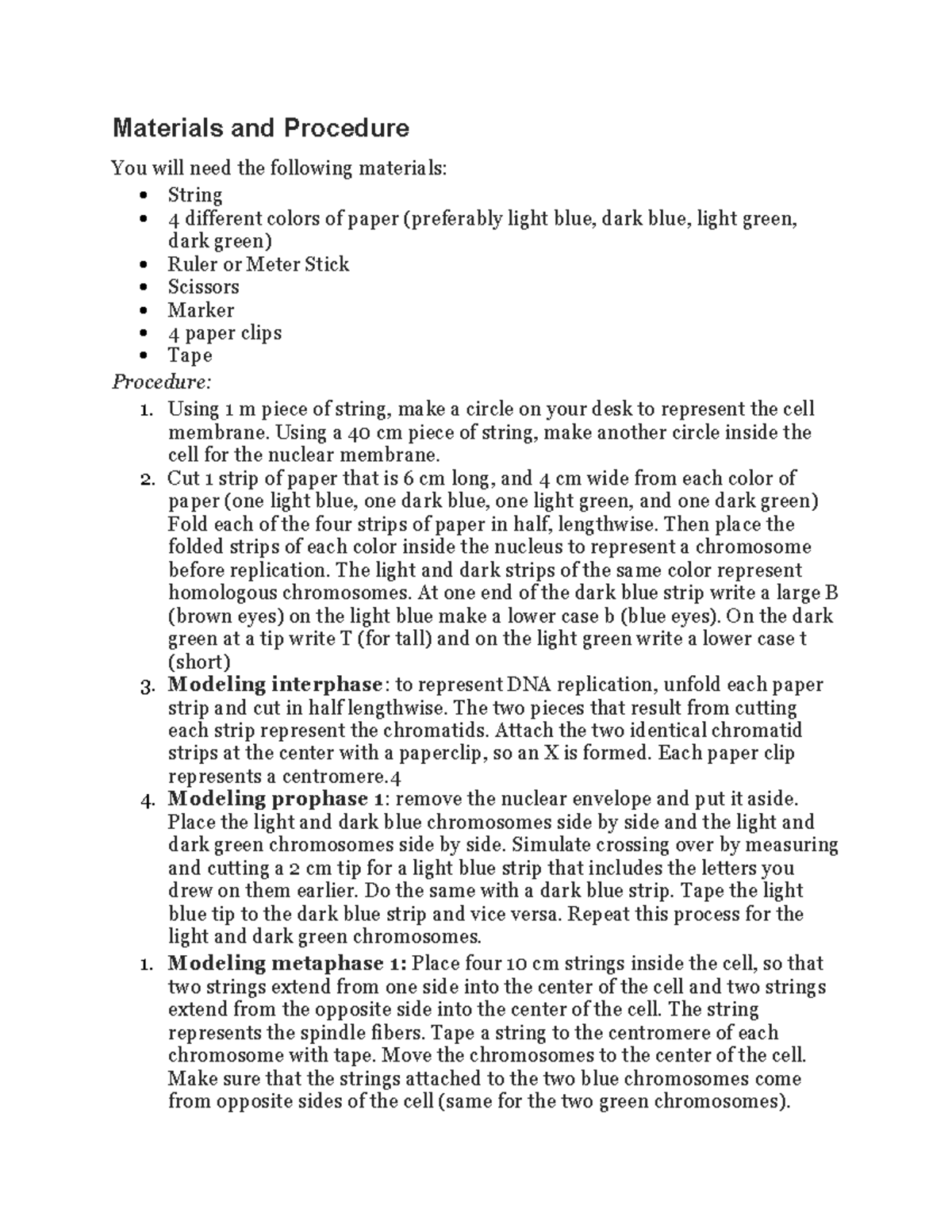 English word Document 2 - Materials and Procedure You will need the ...