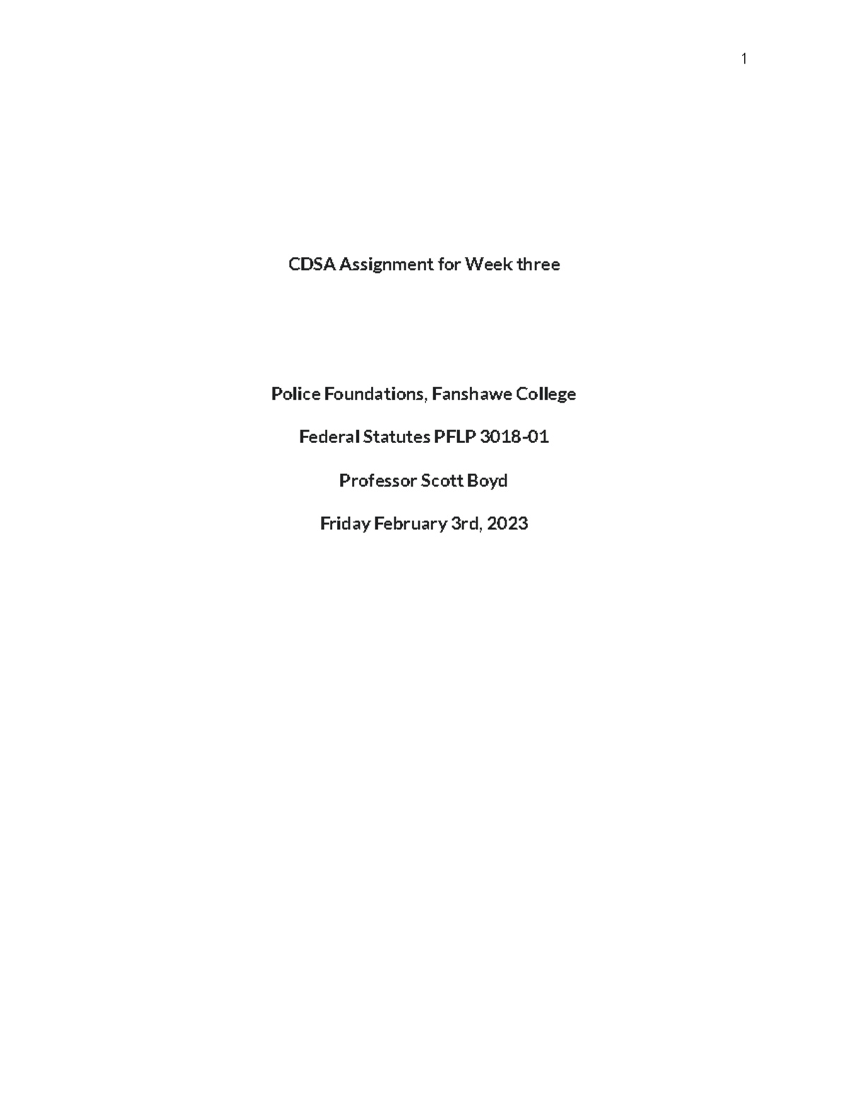 CDSA Group Assignment - CDSA Assignment for Week three Police ...