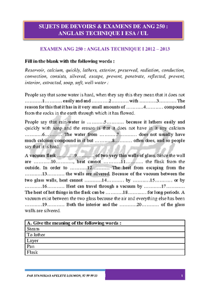 Completer LE Texte - anglais élémentaire - TEXT 1: What does a bank ...