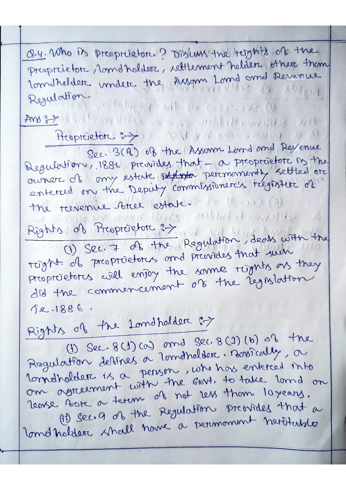 Land law of assam - The Assam Land and Revenue Regulation, 1886 ...