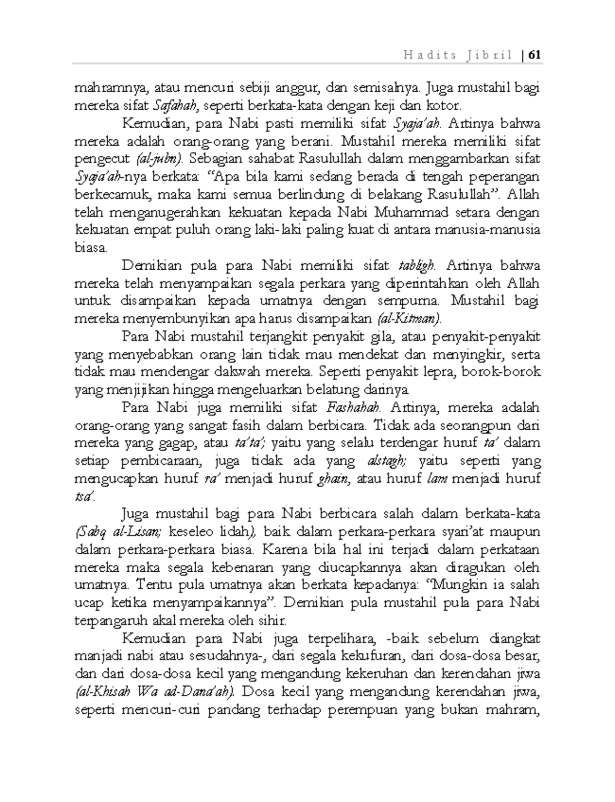 Tugas agama hadist jibril-73 - H a d i t s J i b r i l | 61 mahramnya ...