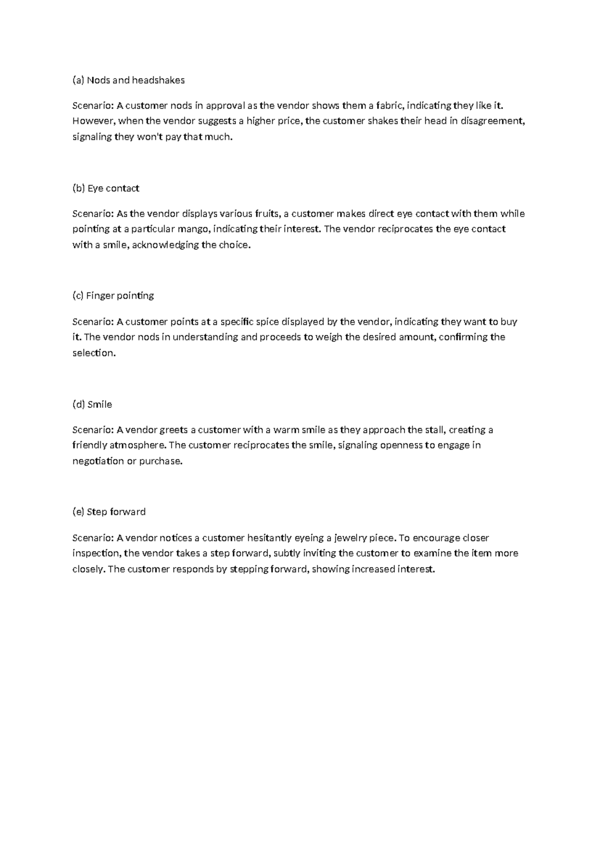 New Document 1 - (a) Nods and headshakes Scenario: A customer nods in ...