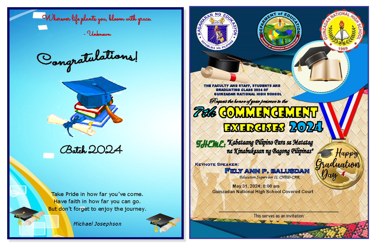 Graduation Program LAST EDIT 2024 - Take Pride in how far you’ve come ...