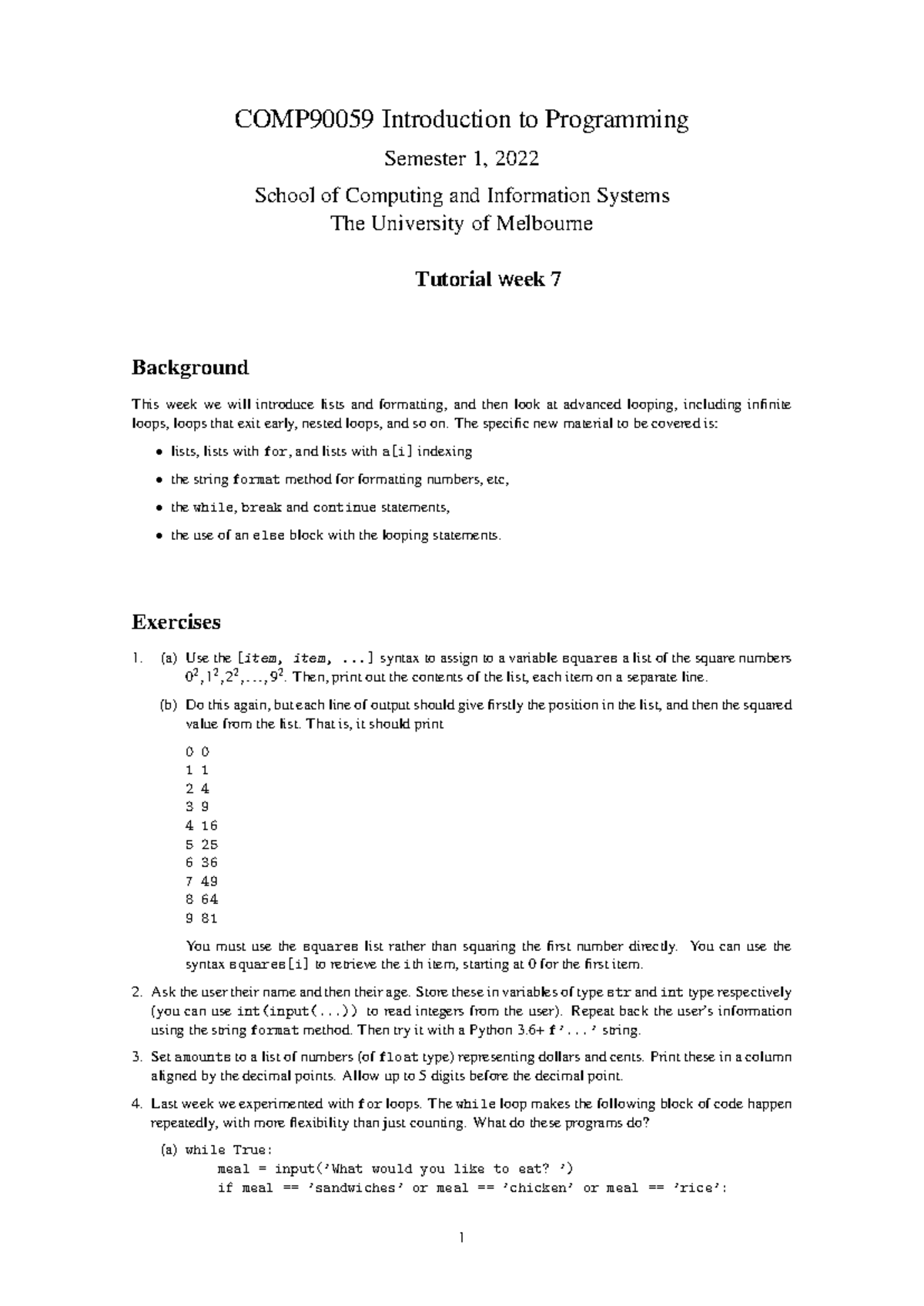 tutorial7 for reveision - COMP90059 - Melbourne - Studocu