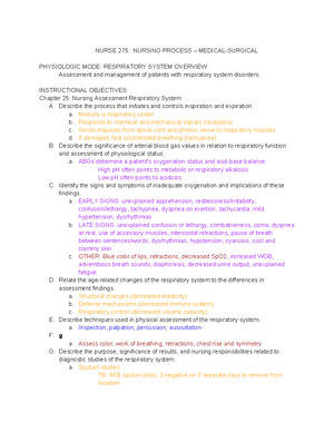 Heme Learning Objectives - NURSE 275: NURSING PROCESS – MEDICAL ...