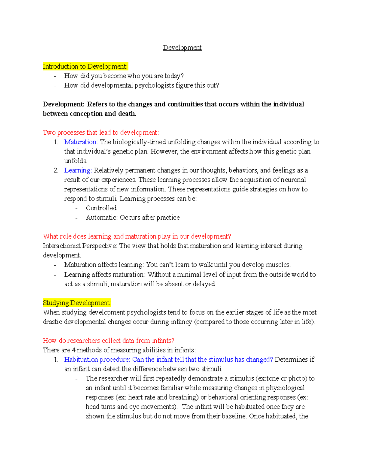 Development - Development Introduction to Development: How did you ...