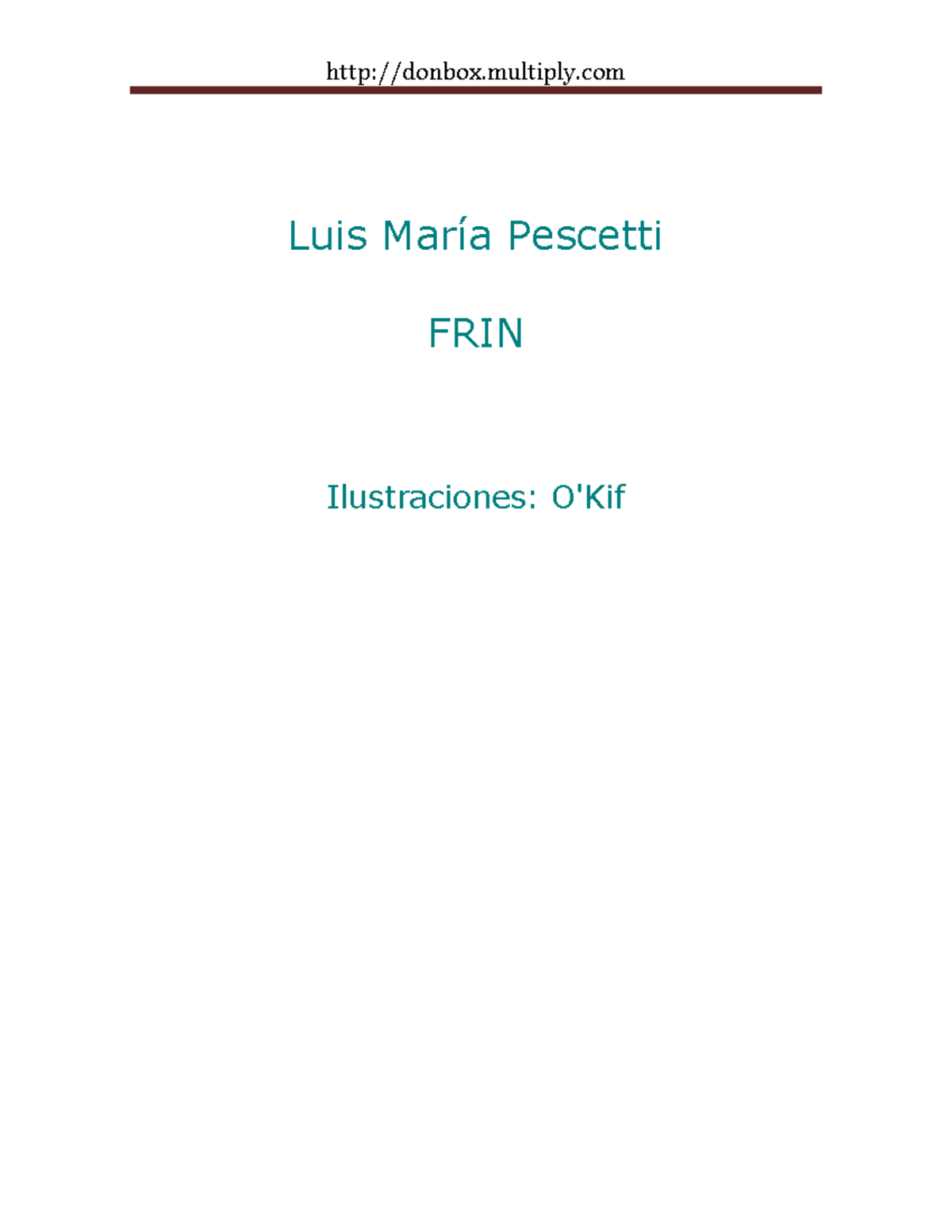 6º A PDF Lectura Frin 6º Básico - Luis MarÌa Pescetti FRIN ...