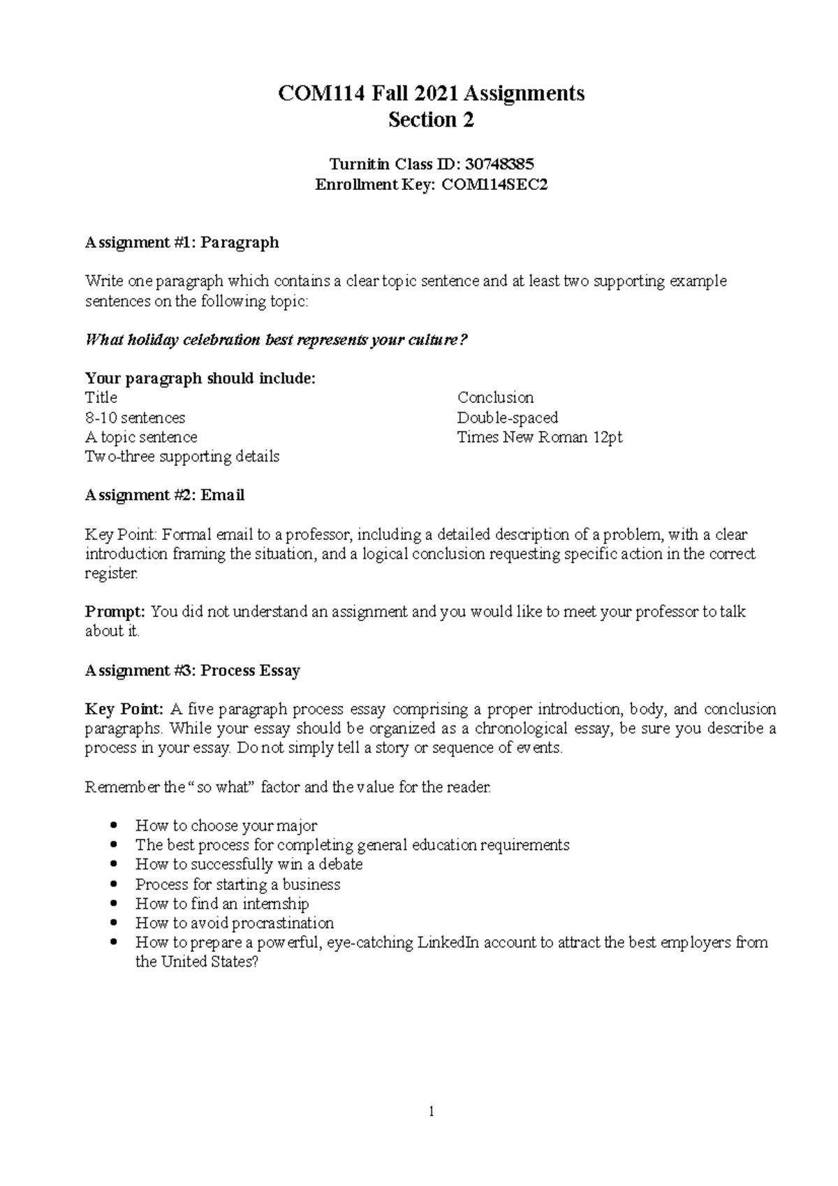 COM114.Fall.2021.Assignments - Business account - SNU - Studocu