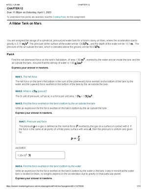 Physics Primer - Abebe Kebede - ####### Physics Primer Due: 11:59pm on Thursday, May 4, 2023 To ...