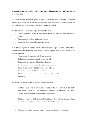 Clasificacion estomas - Clasificar las estomas intestinales y señalar ...