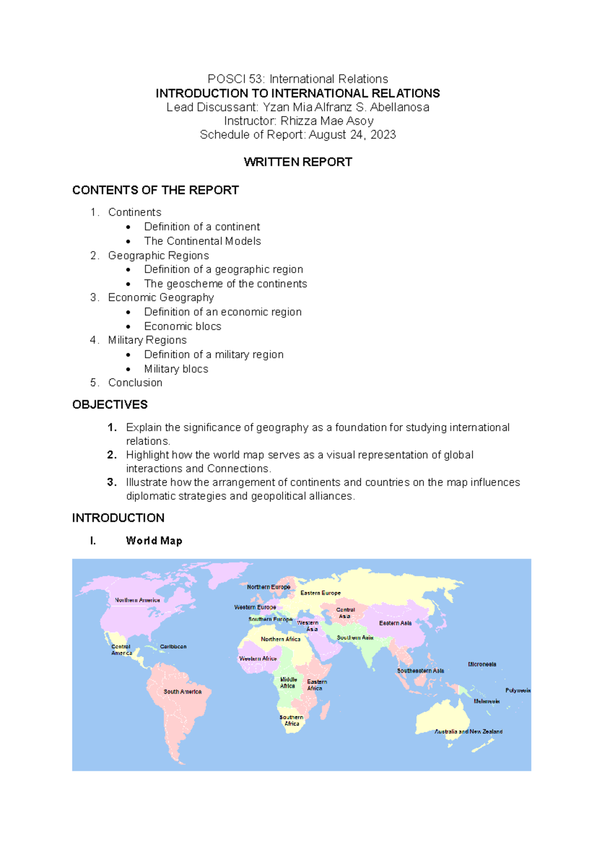 The Interplay of Geography and International Relations - POSCI 53: International Relations - Studocu