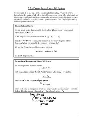 2.9 notes - 1 2 3 First Order Difference Equations Differential ...