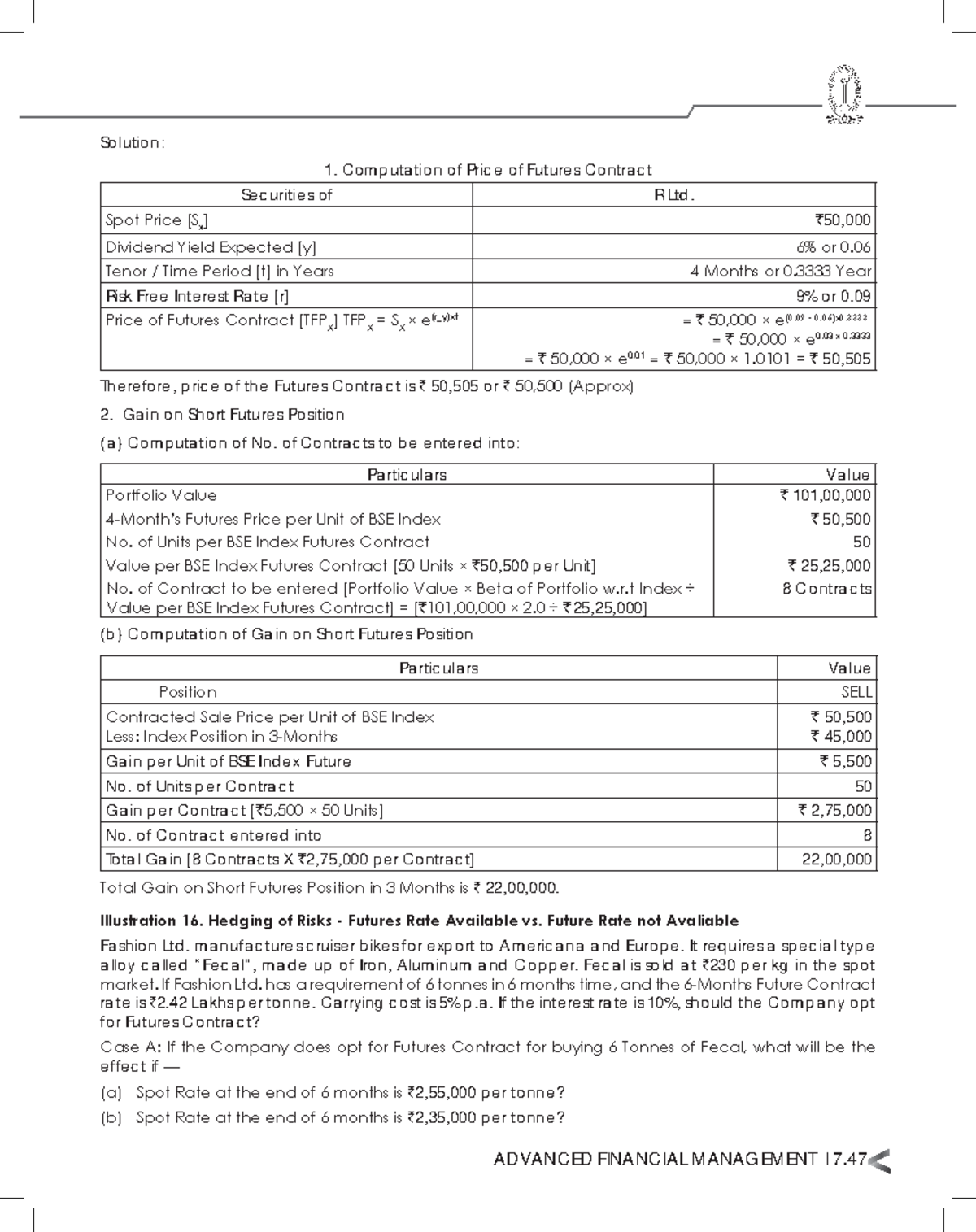 Advanced Financial Management - Institute of Cost-124 - ADVANC ED ...