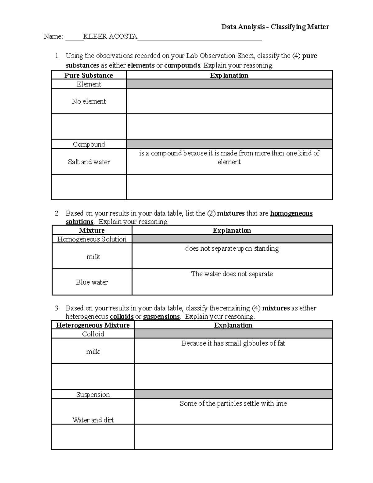 Copy of Data Analysis - Classifying Matter - Data Analysis ...