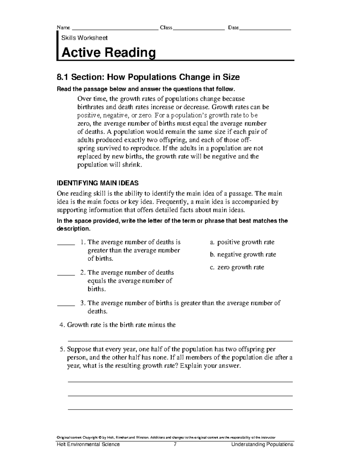 8-1 areading 2 - 8-1 readings 2 - Name ...