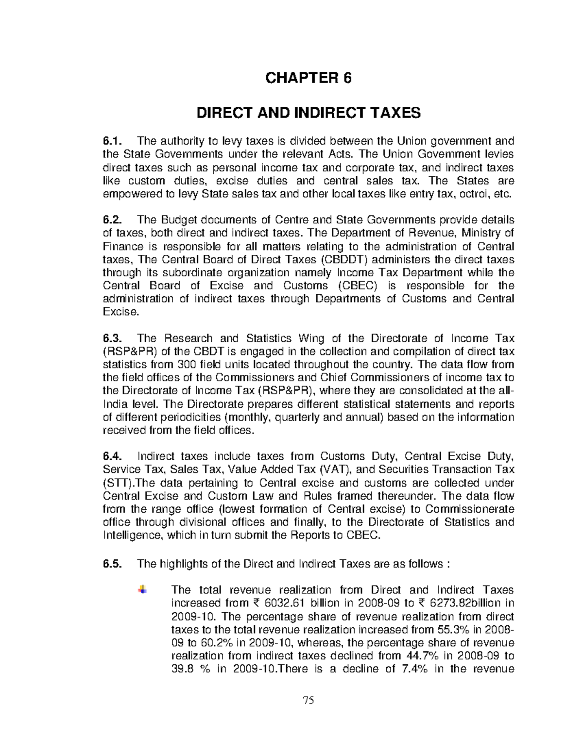 Direct and Indirect-writeup - 75 CHAPTER 6 DIRECT AND INDIRECT TAXES ...