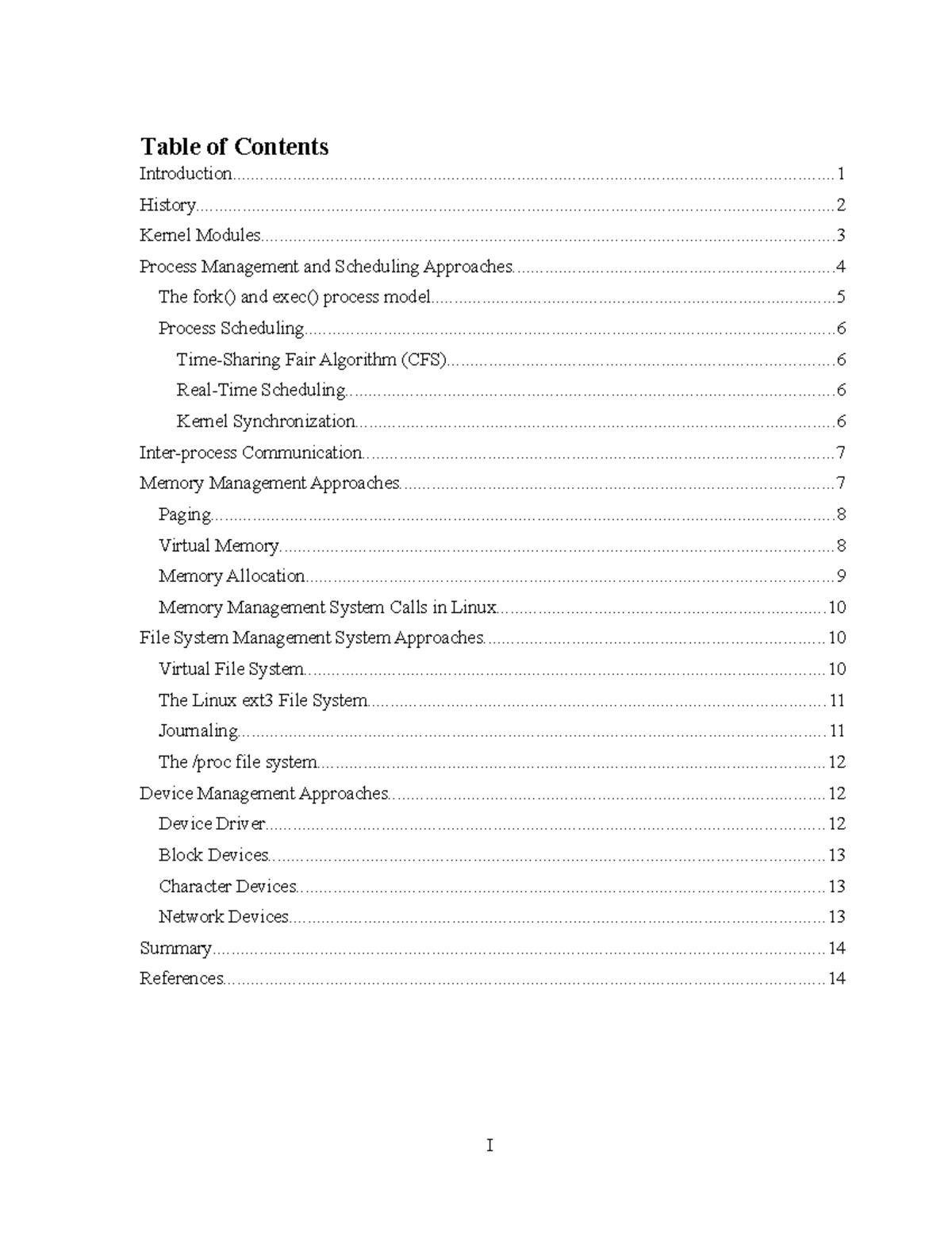 Linux OS Case Study - Table of Contents - Studocu