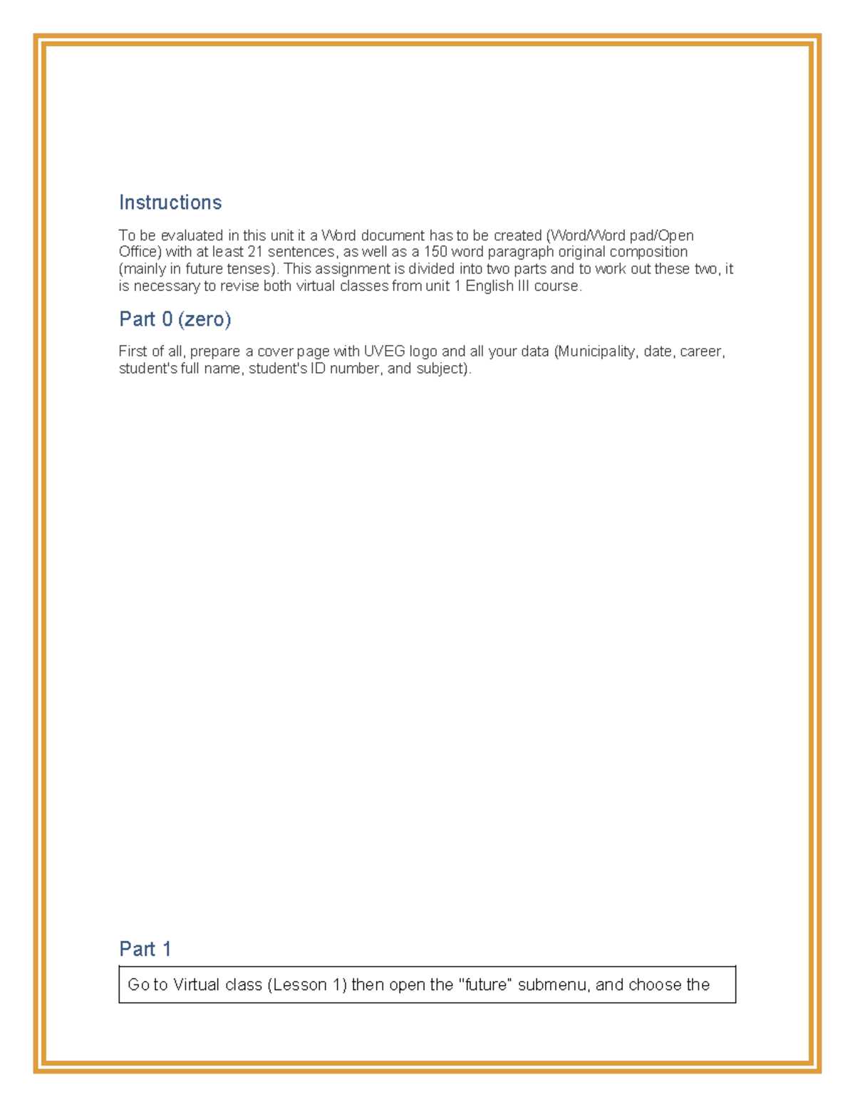 Assignament 2texfile - Instructions To be evaluated in this unit it a ...