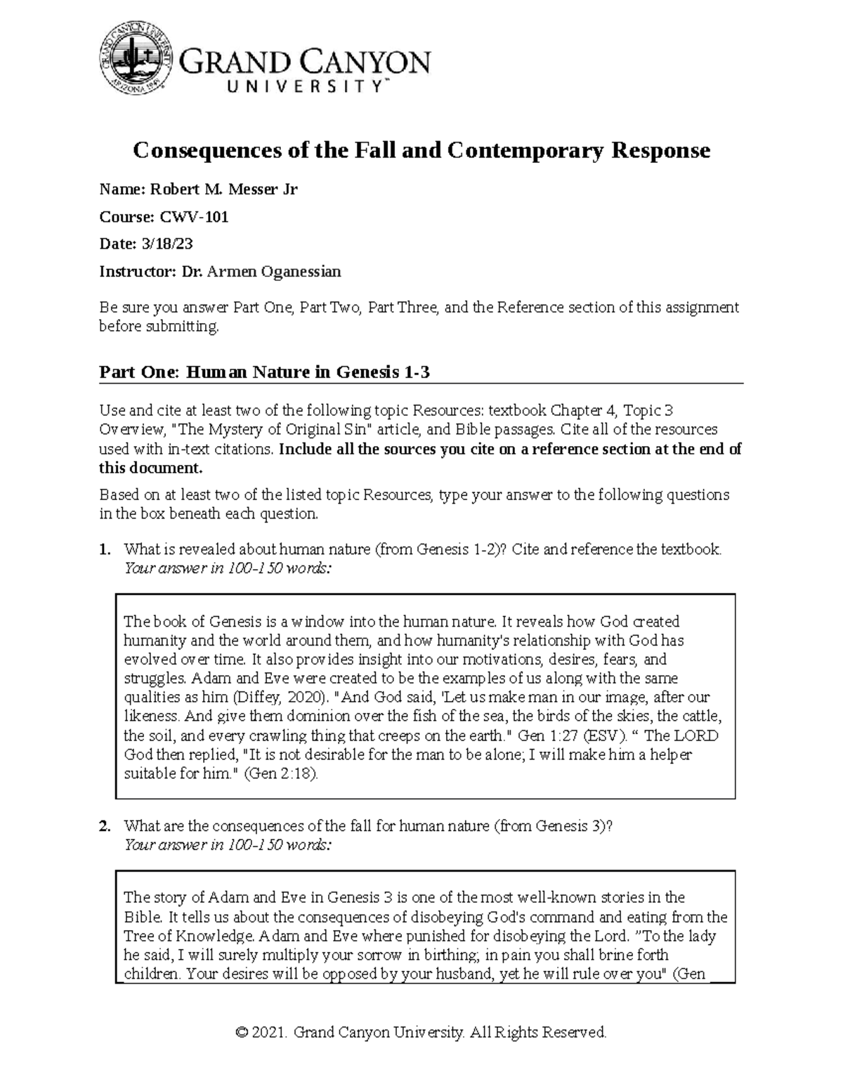 CWV-101-301-RS-T3Conseq Of The Fall Contemporary Response-Online (Turn ...