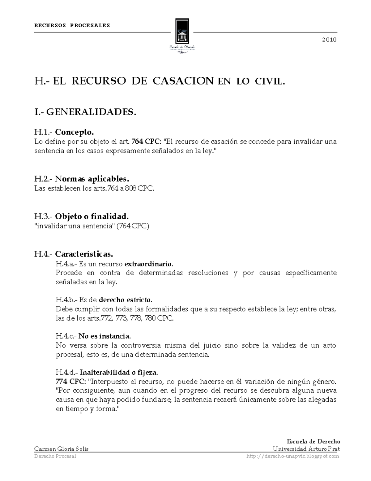 Recursos 3 5casacin 100514155058 phpapp 01 - 2010 H.- EL RECURSO DE ...