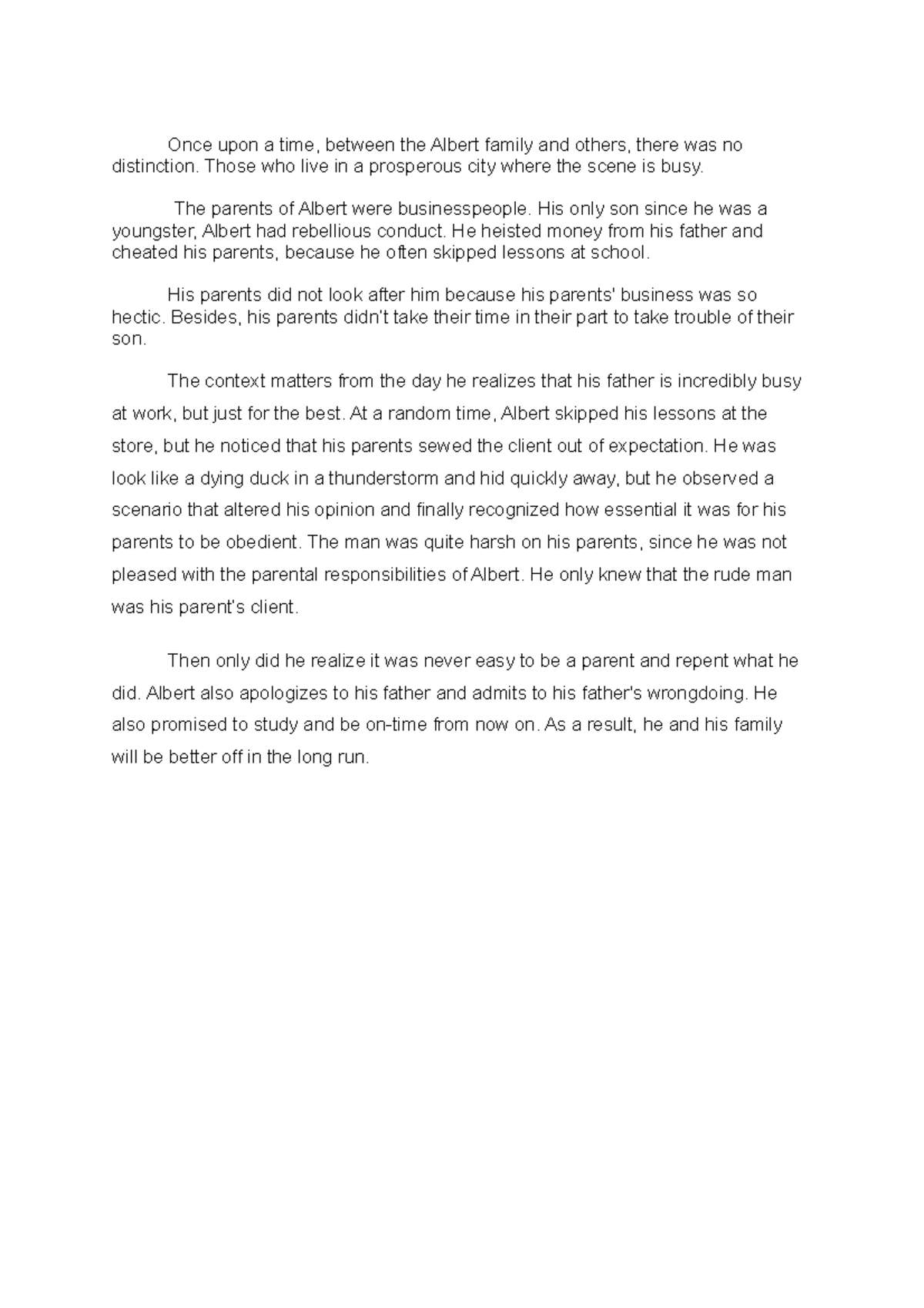 Obedient short story - It is a best and good description it often ...