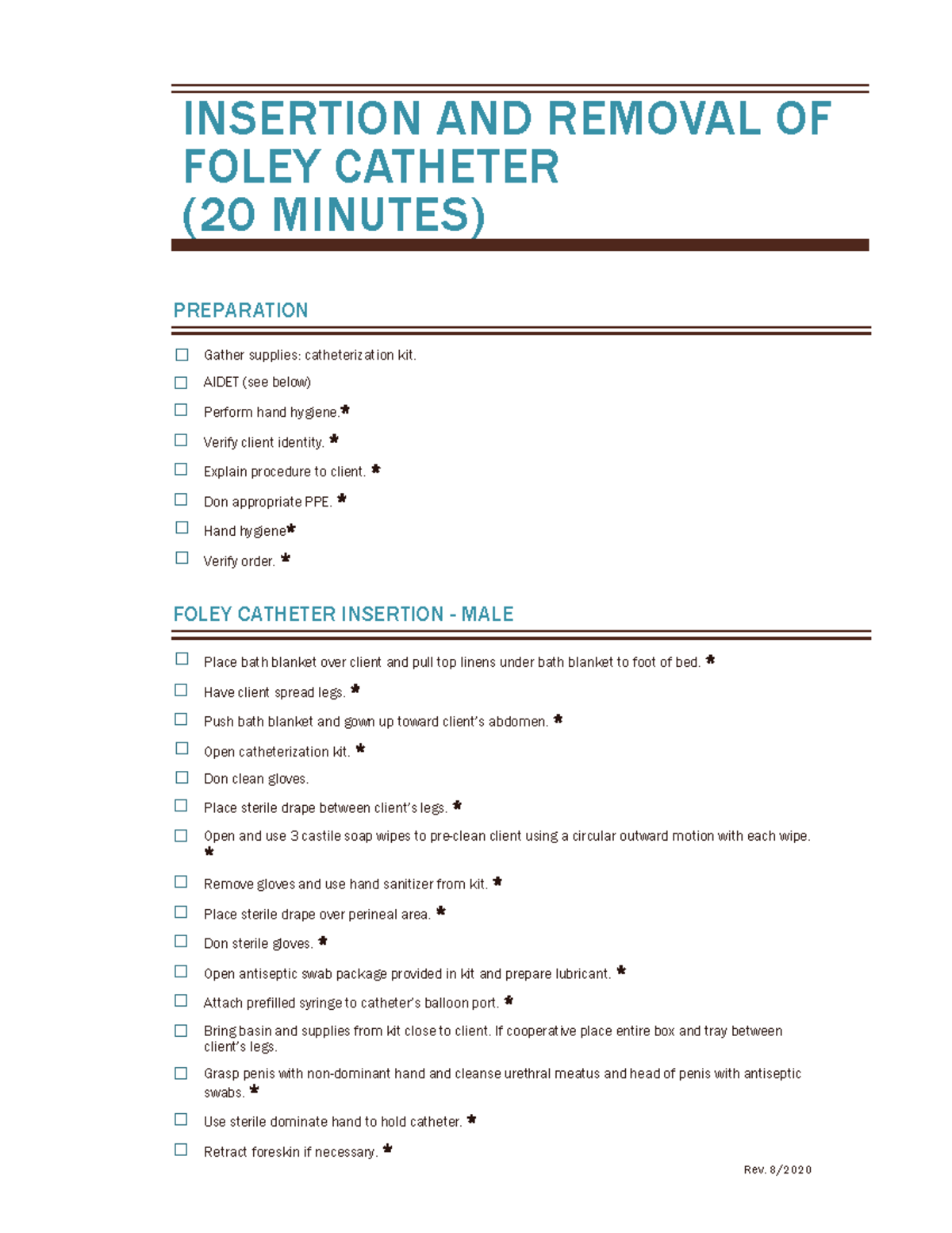 Foley Catheter Insertion and Removal - INSERTION AND REMOVAL OF FOLEY ...