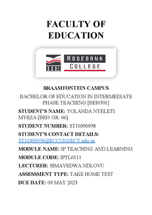 IPTL Assignment - Task 1: Understanding the National Curriculum ...