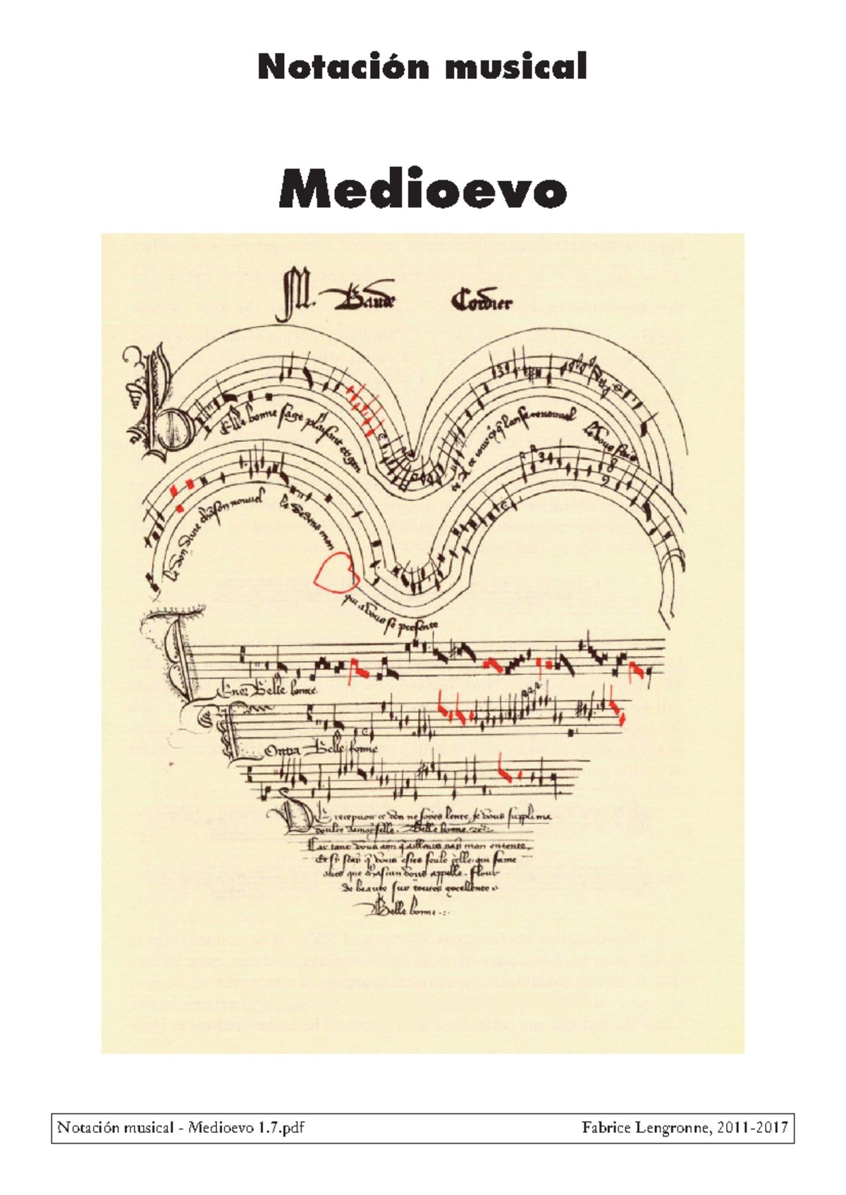 Notación musical - Medioevo Notación musical Notación musical ...