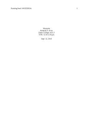 Interaction assignment 3 (ASL3) - Running head: CULTURAL ETIQUETTE 1 ...