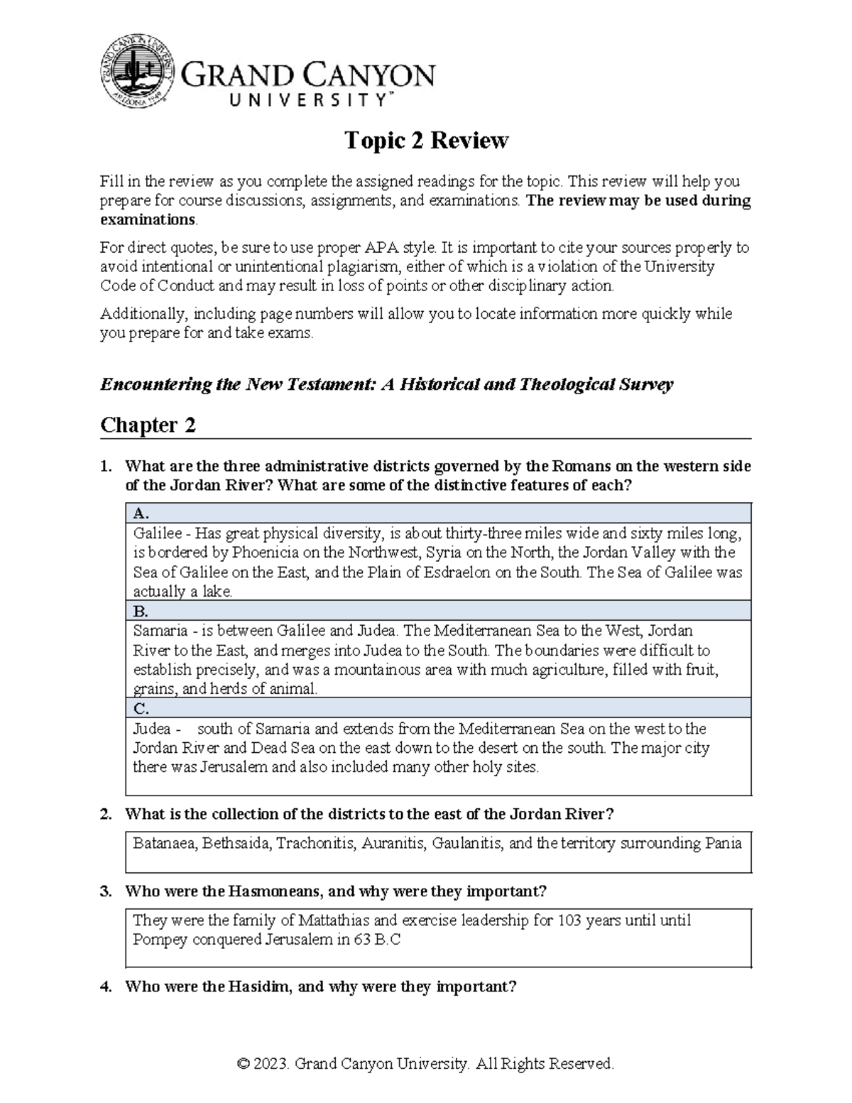 Stephan Fahrlander T2Review - Topic 2 Review Fill in the review as you ...