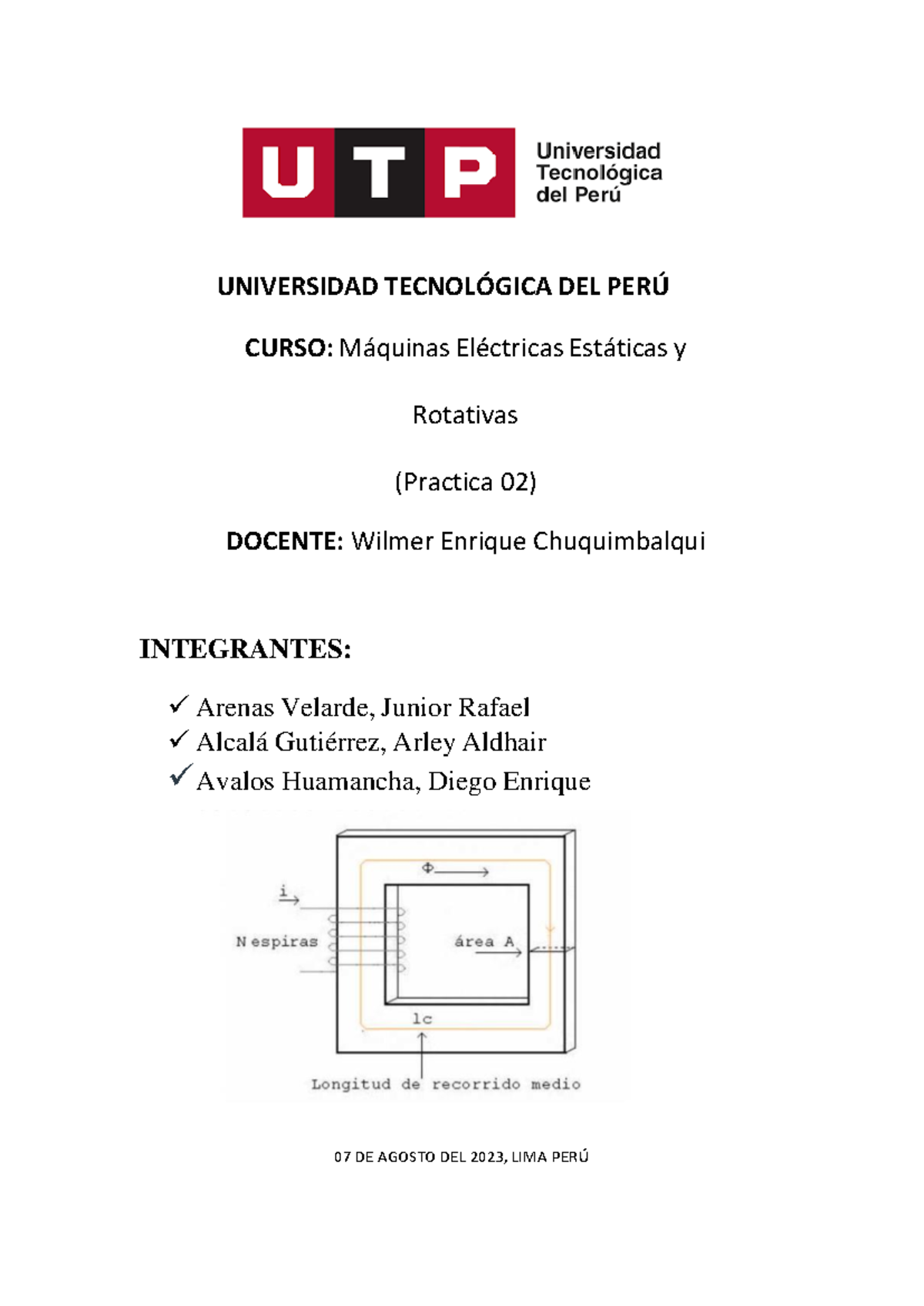 Práctica 2 - Máquinas Eléctricas - Máquinas Eléctricas Estáticas y Rotativas - UNIVERSIDAD - Studocu
