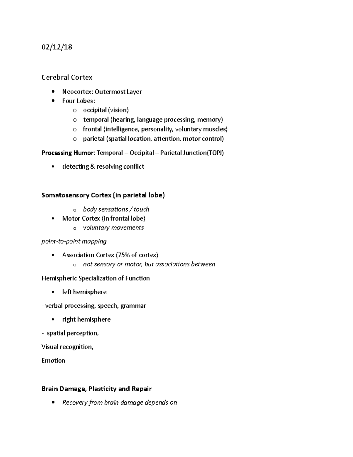PSY 100 Chapter 1 PSYCHOLOGY and Chapter 2 THE BRAIN AND BEHAVIOR - 02 ...