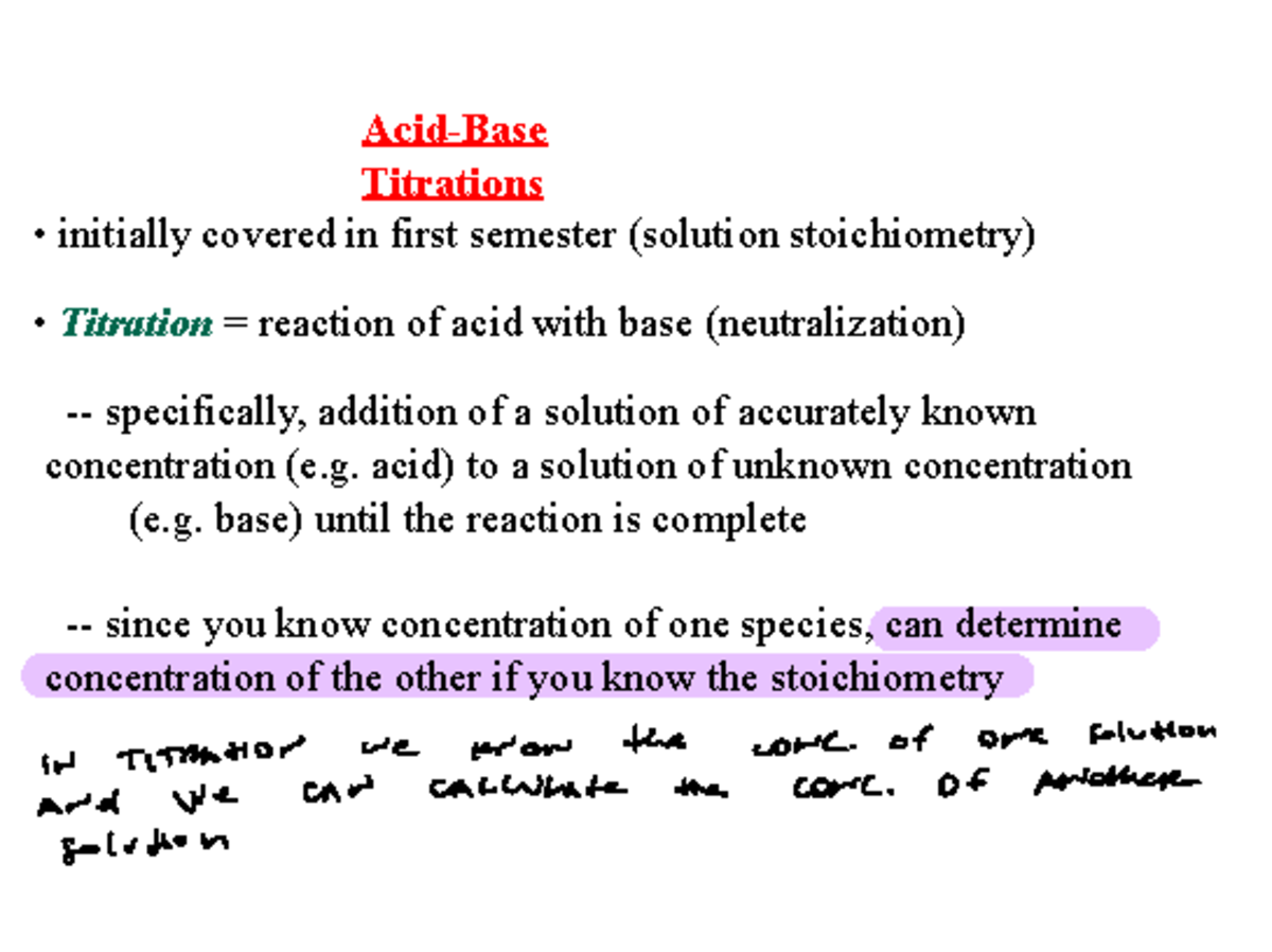 CHEM 1312 ch 18-2(1)-1 - Chapter 18 part 2 - Acid-Base Titrations initially covered in first ...