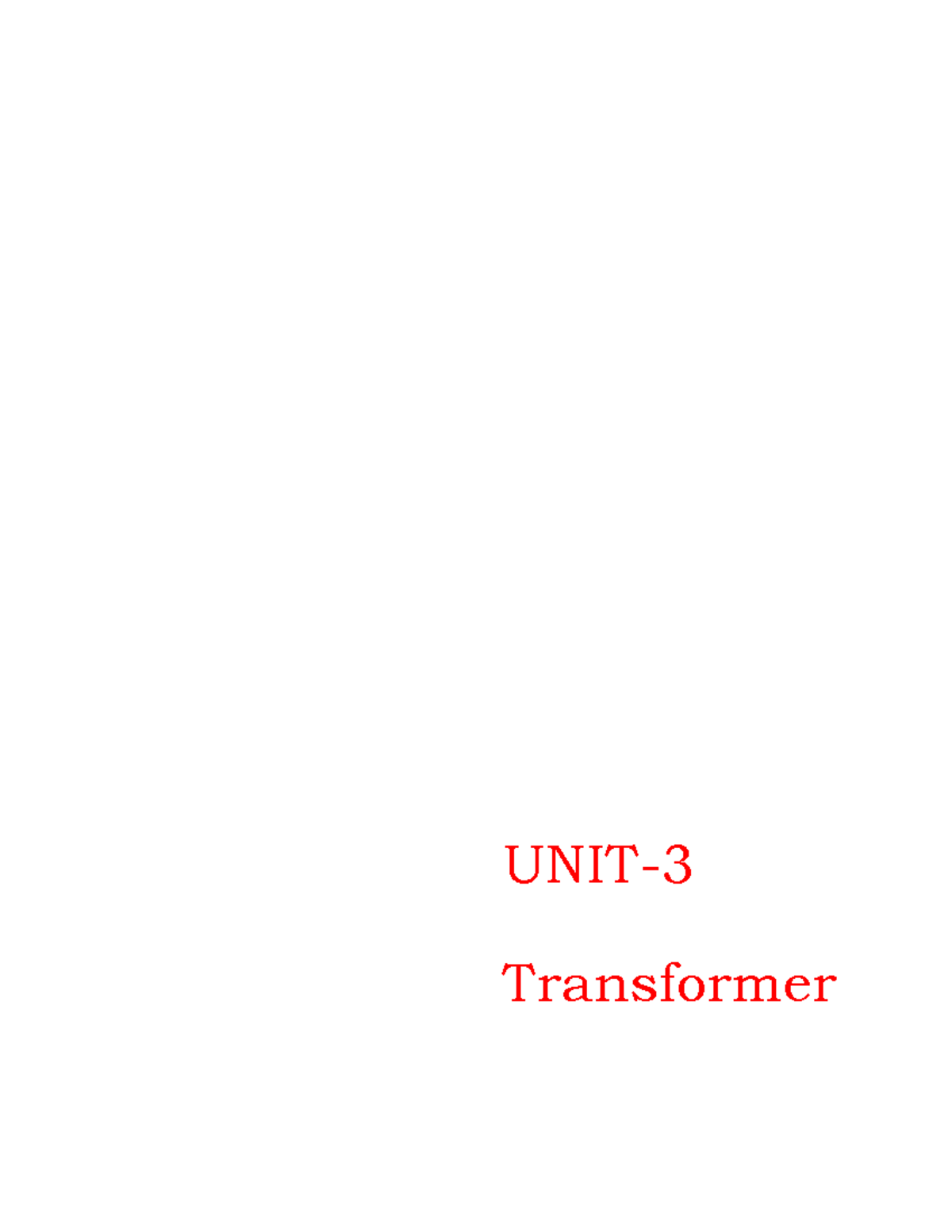 Three Phase Transformer - UNIT- Transformer Three Phase Transformer 26 ...