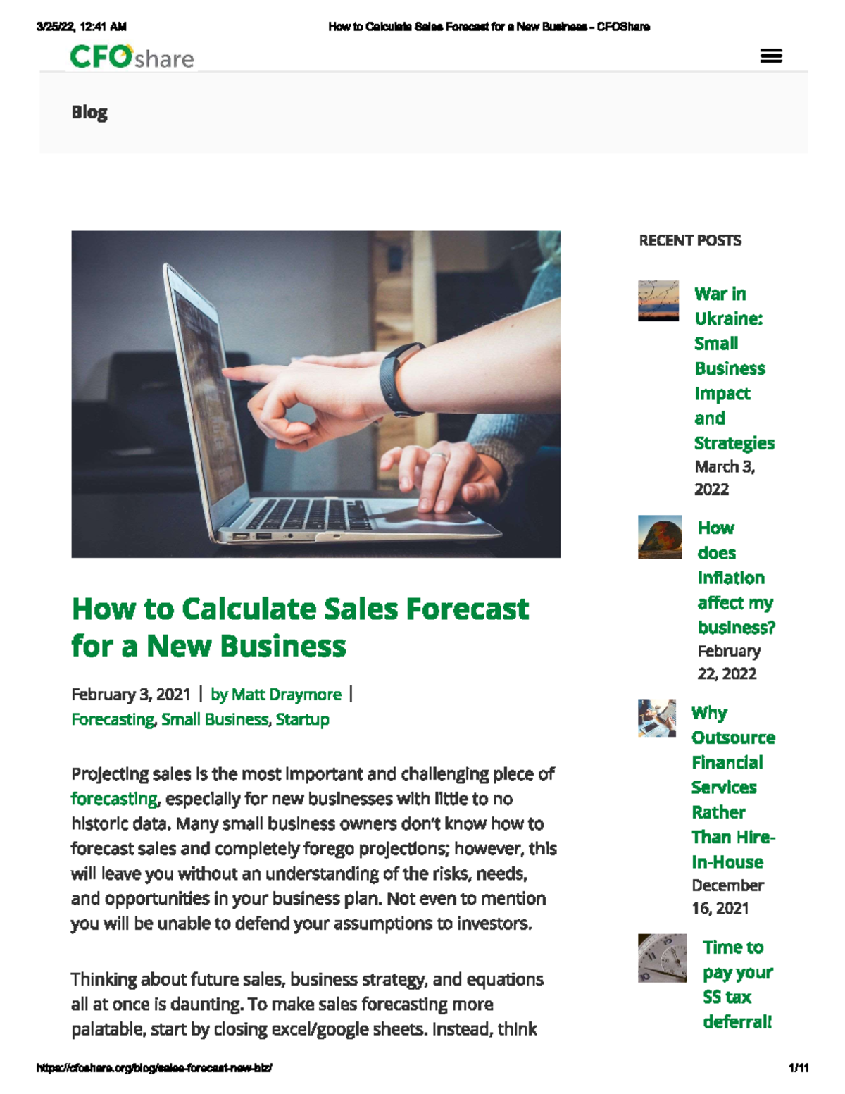 How to Calculate Sales Forecast for a New Business - Mathematics for ...