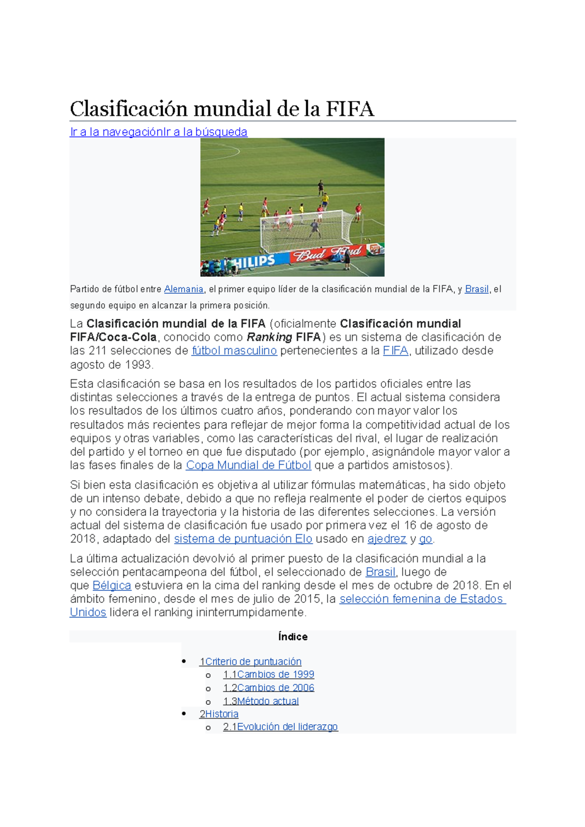 Asdqz - zxca - Clasificación mundial de la FIFA Ir a la navegaciónIr a ...
