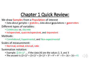 Chapter 10 Part 2 - Summer session notes - Review of Chapter 10 part 1 ...