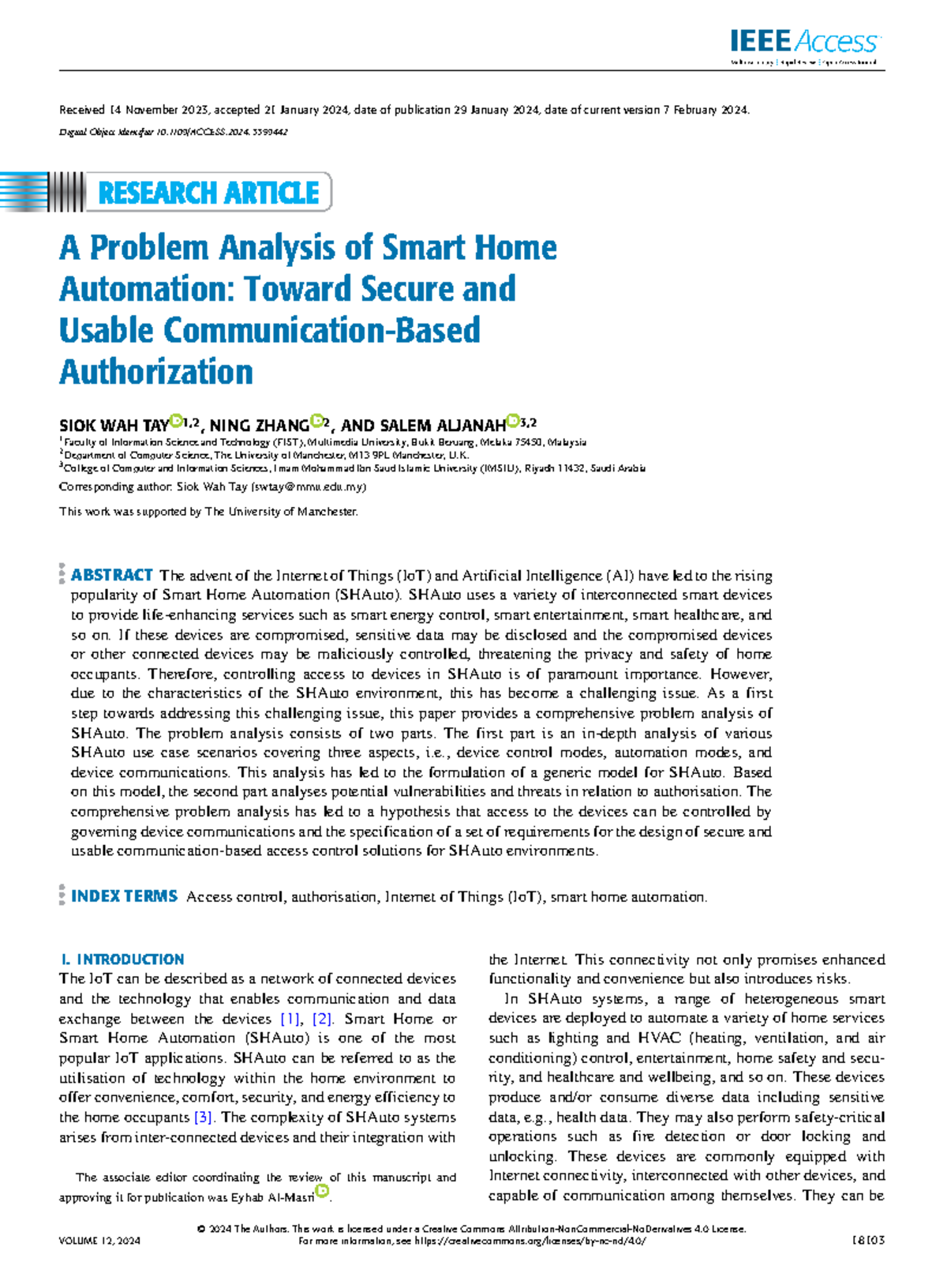 A Problem Analysis of Smart Home Automation Toward Secure and Usable ...