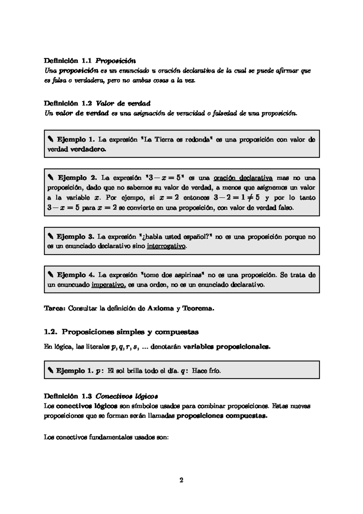 Guía Lógica Proposicional y Conjuntos removed - Definición 1ón Una ...