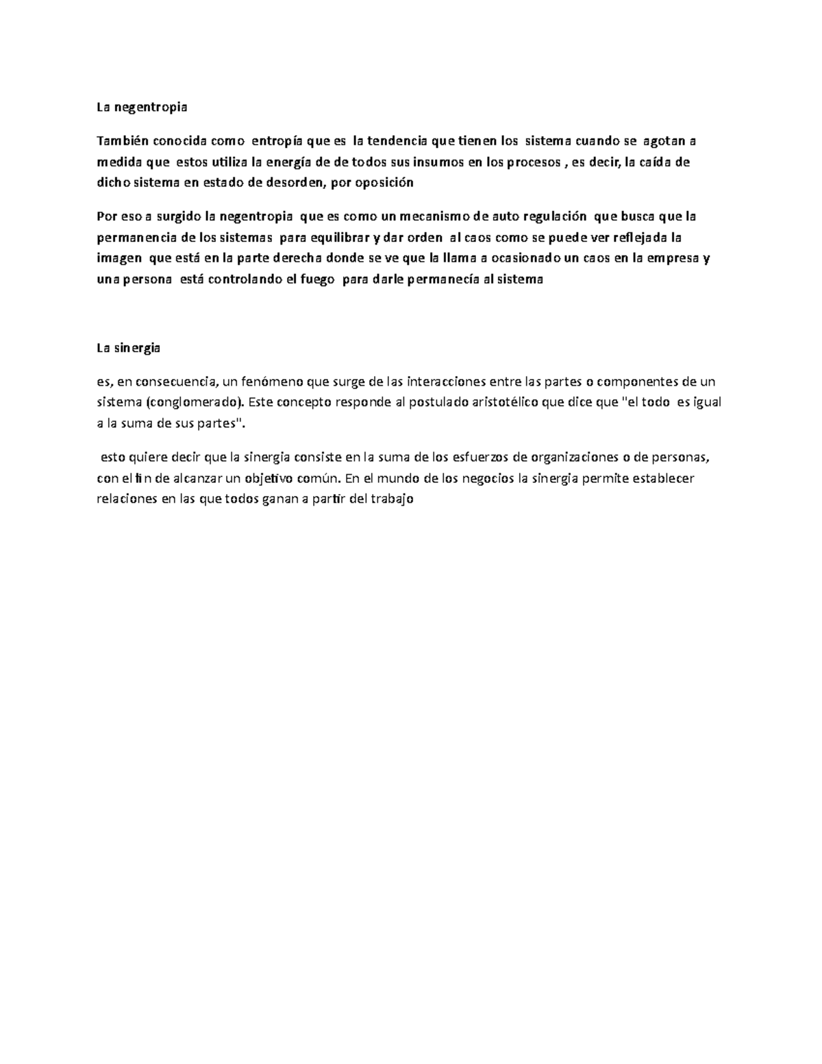 La negentropia - Trabajo de tgs - La negentropia También conocida como ...