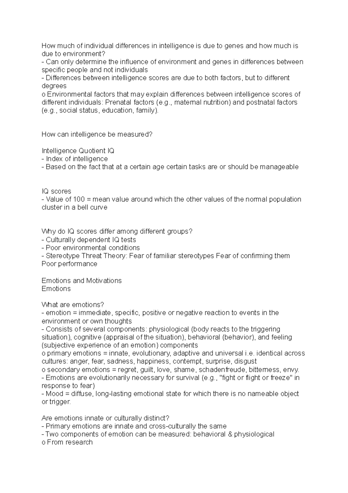 How much of individual differences in intelligence is due to genes and ...