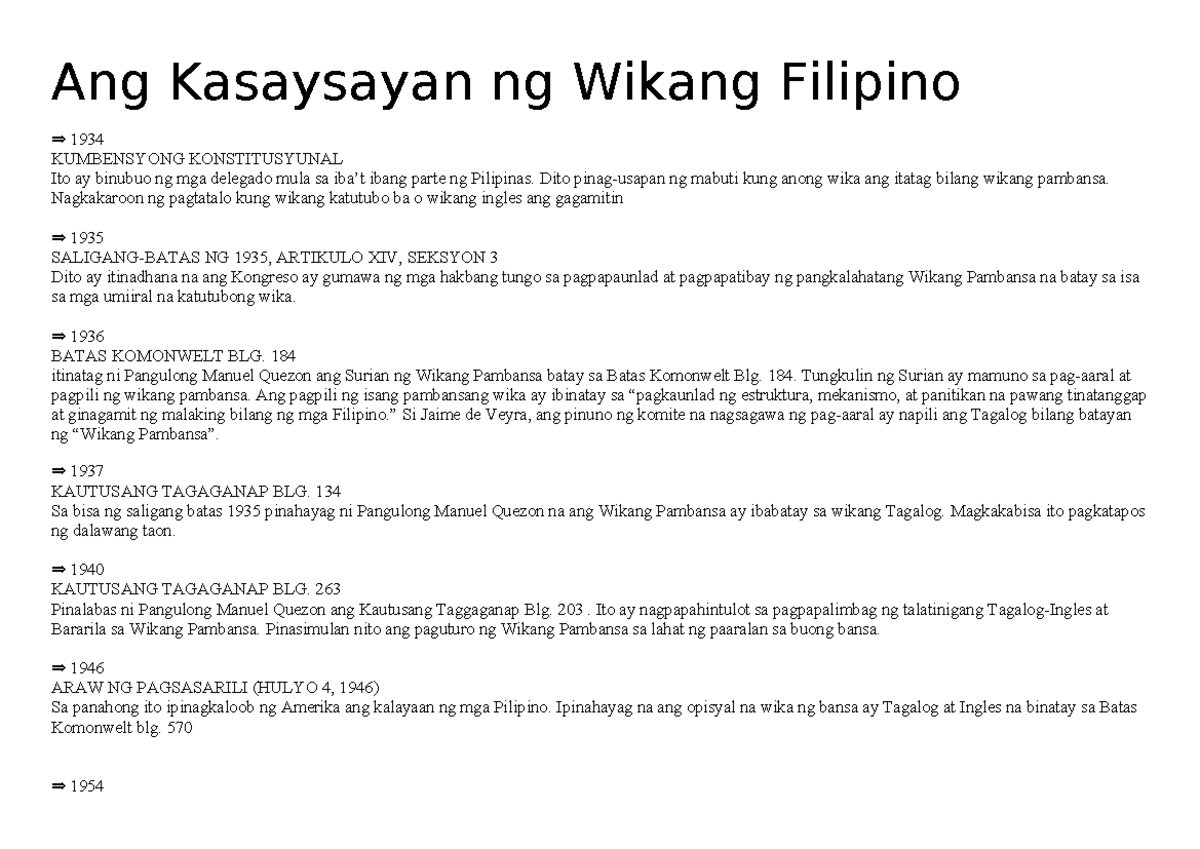 Ang Kasaysayan ng Wikang Filipino - Dito pinag-usapan ng mabuti kung ...