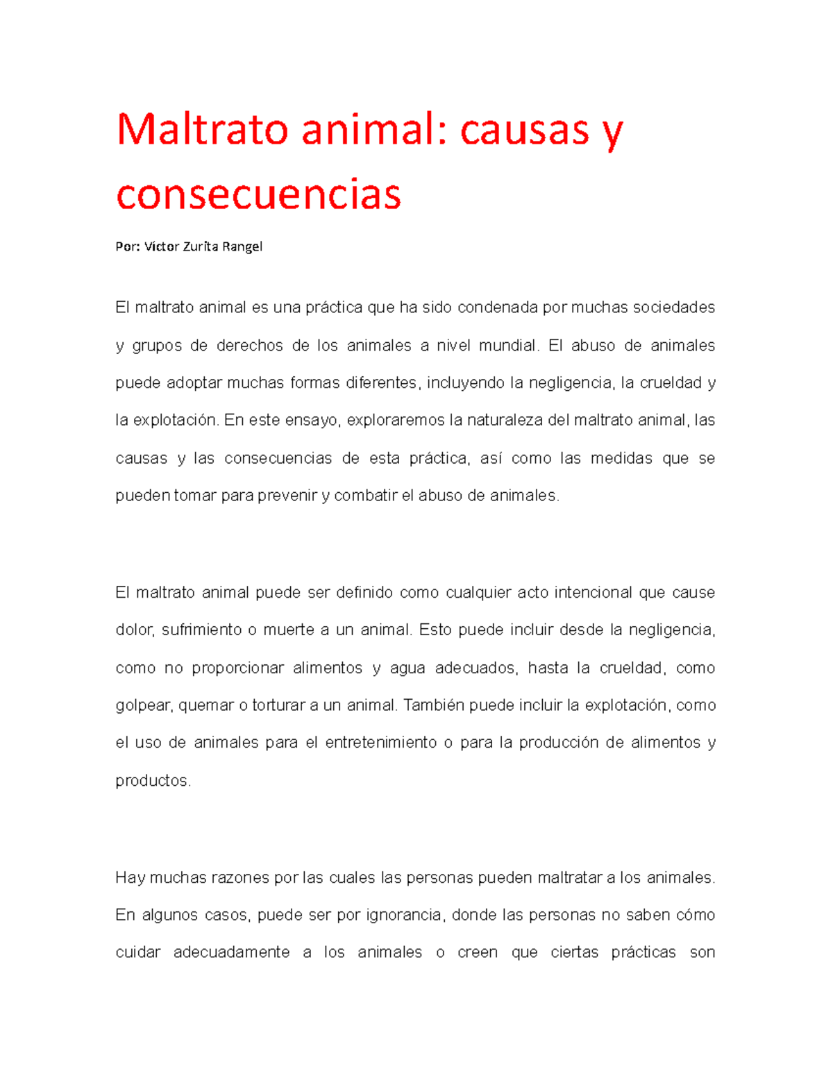 Maltrato animal - El abuso de animales puede adoptar muchas formas ...