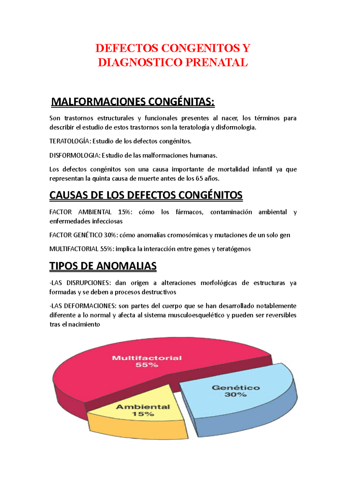 Defectos Congenitos Y Diagnostico - DEFECTOS CONGENITOS Y DIAGNOSTICO ...