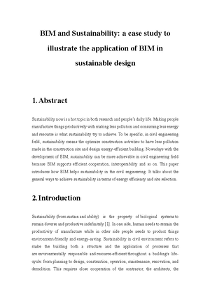 BIM Report 1 - Special Topics : Building Information Models & Ut-Based ...