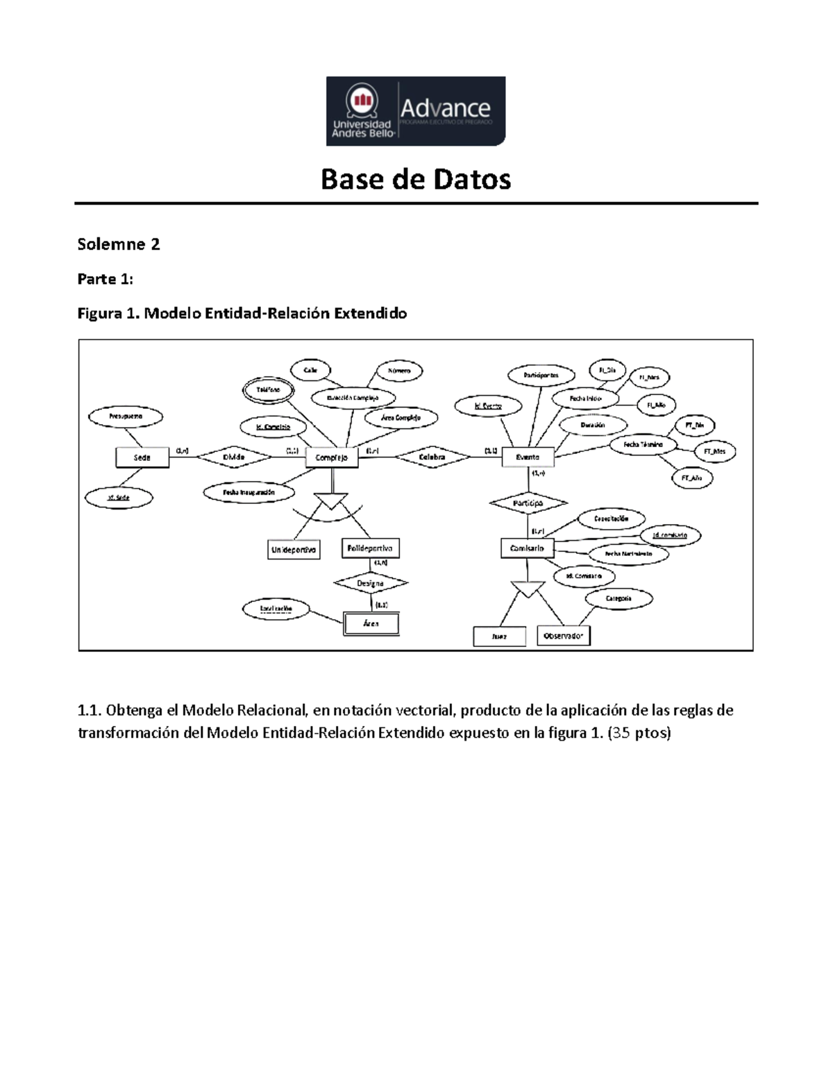 Solemne 2 BD Advance 2023-15 - Base de datos - Base de Datos Solemne 2 Parte 1 : Figura 1 ...