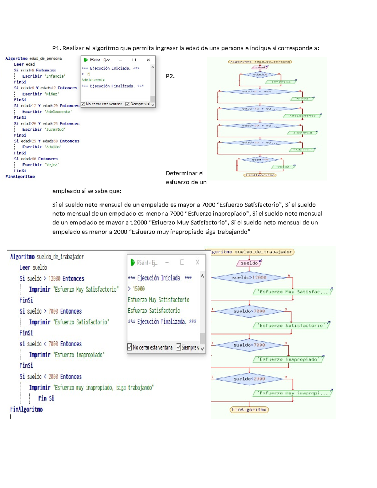 PC2 - Mkkkk - P1. Realizar el algoritmo que permita ingresar la edad de ...