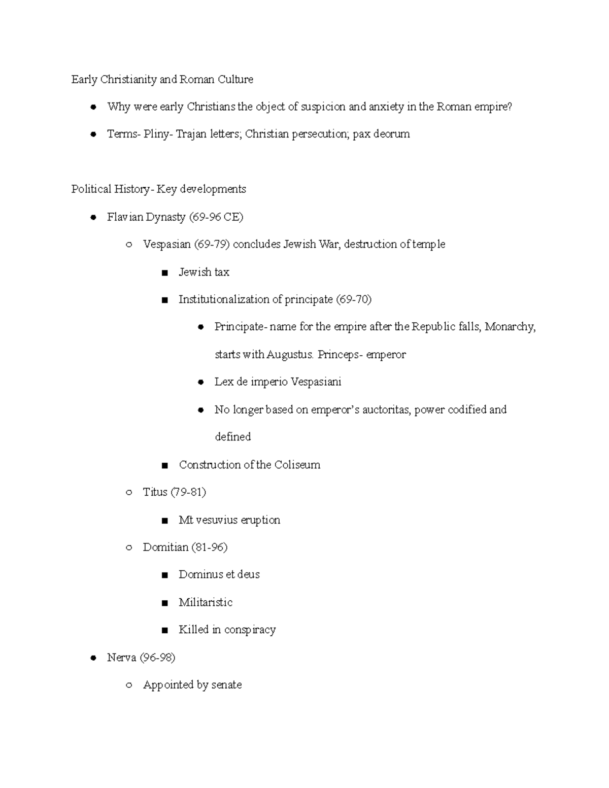 Early Christianity and Roman Culture - Princeps- emperor Lex de imperio ...